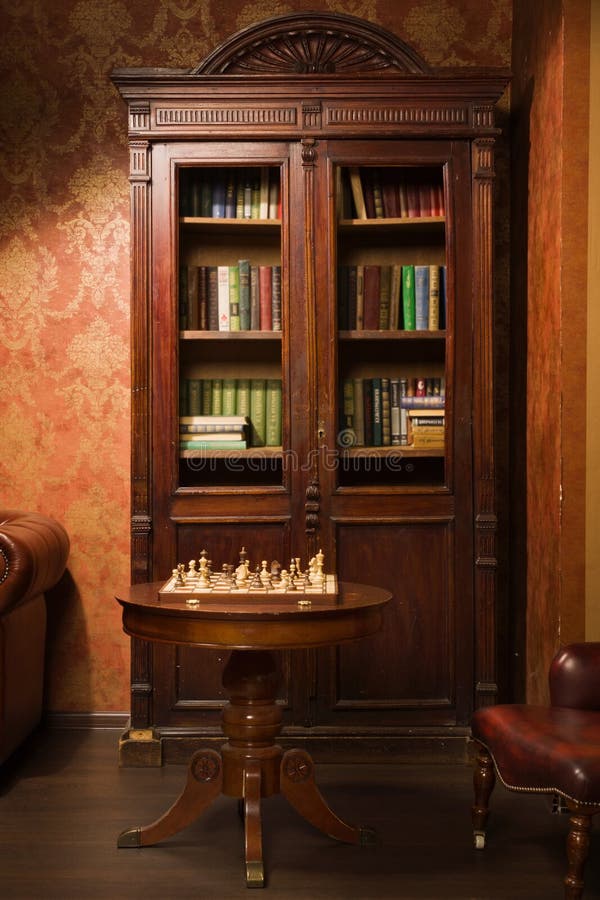Classical library room stock image. Image of bookcase - 92859369