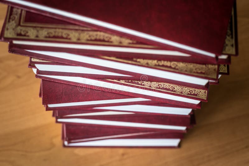 Stack of Old Classical Books. Texture, Background. Stock Image - Image ...