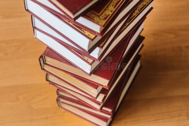 Classical Literature Books Stack. Same Dust Jacket Stock Image - Image ...