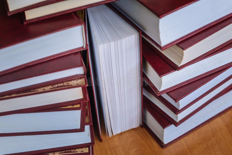 Literature Books Stack. Same Dust Jacket Stock Image - Image of catalog ...