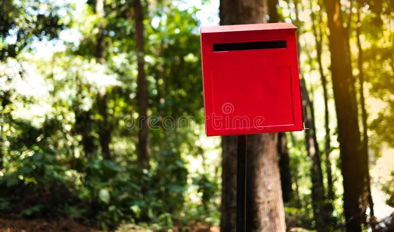 Classical Mailbox In Pine Forest At Chiang Mai, Thailand Stock Photo ...