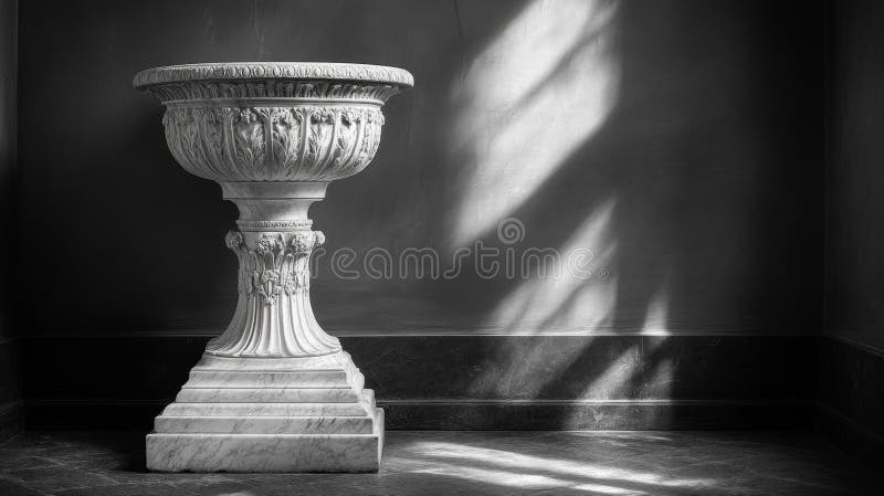 Classical Marble Vase in Dramatic Light - Generative Ai Stock ...