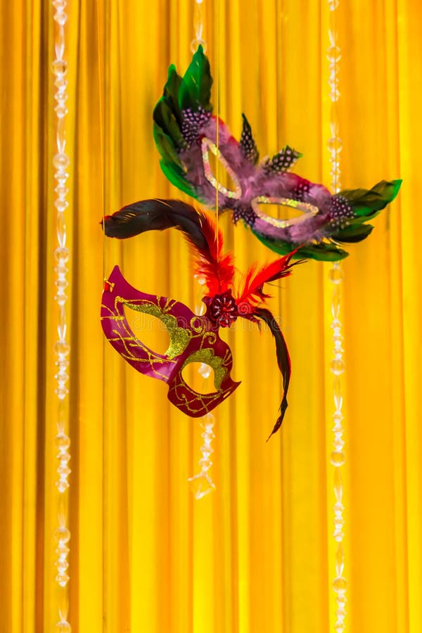 Classical Mask Floating on Stage of Life. Stock Photo - Image of ...