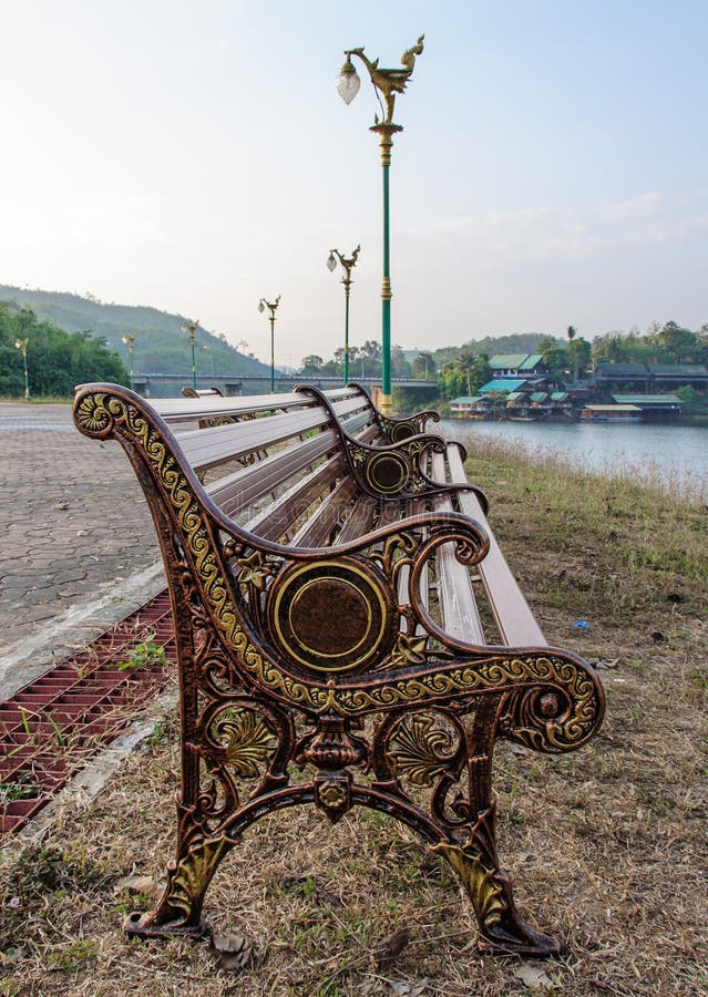 Classical metal bench stock image. Image of beautiful - 28643281