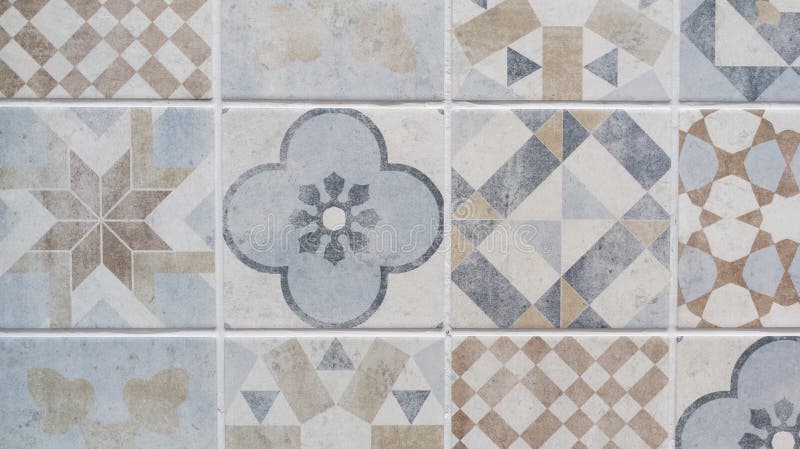 Classical Mosaic Ceramic Tile Pattern Azulejo Vintage Tiles Background ...
