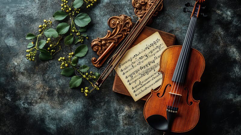 Classical Music Composition with Violin and Sheet Music Arrangement for ...