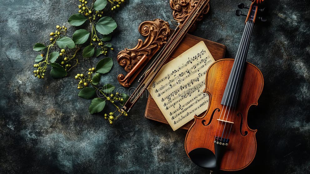 Classical Music Composition with Violin and Sheet Music Arrangement for ...