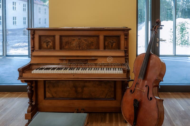 Classical Music Concept: Cello and Piano Stock Image - Image of antique ...