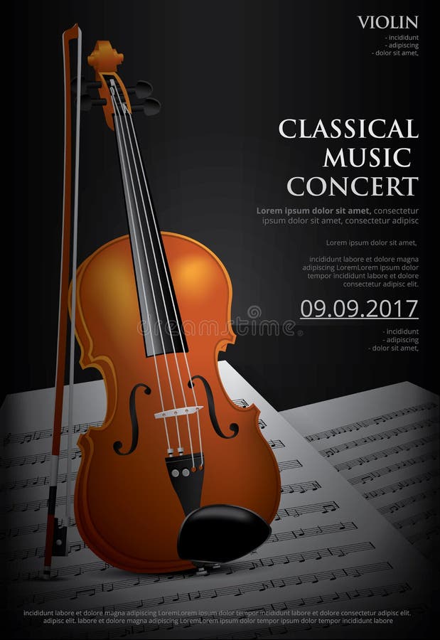 The Classical Music Concept Violin Stock Vector - Illustration of ...