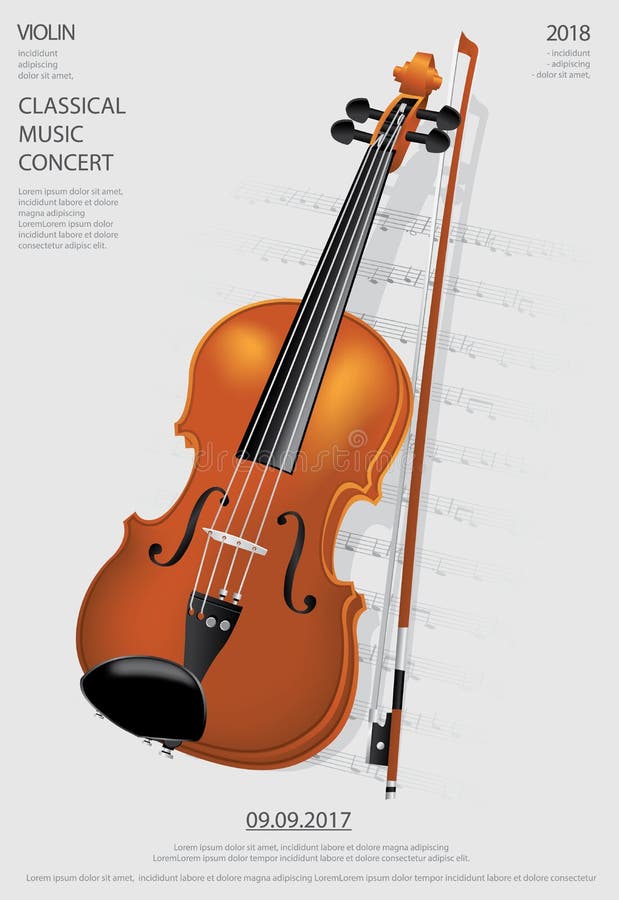The Classical Music Concept Violin Stock Vector - Illustration of ...