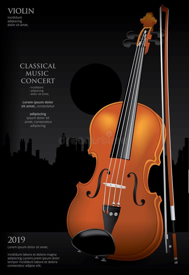 The Classical Music Concept Violin Stock Vector - Illustration of ...