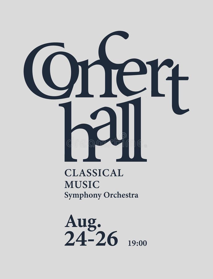 Classical Music Creative Typography Poster. Stock Illustration ...
