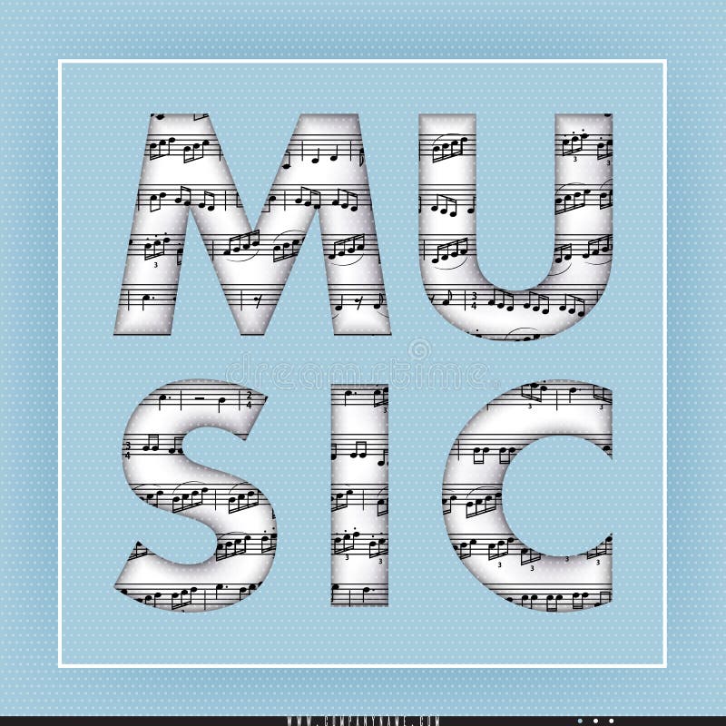 Classical Music, Notes, Classic Style. Headline with Musical Text ...