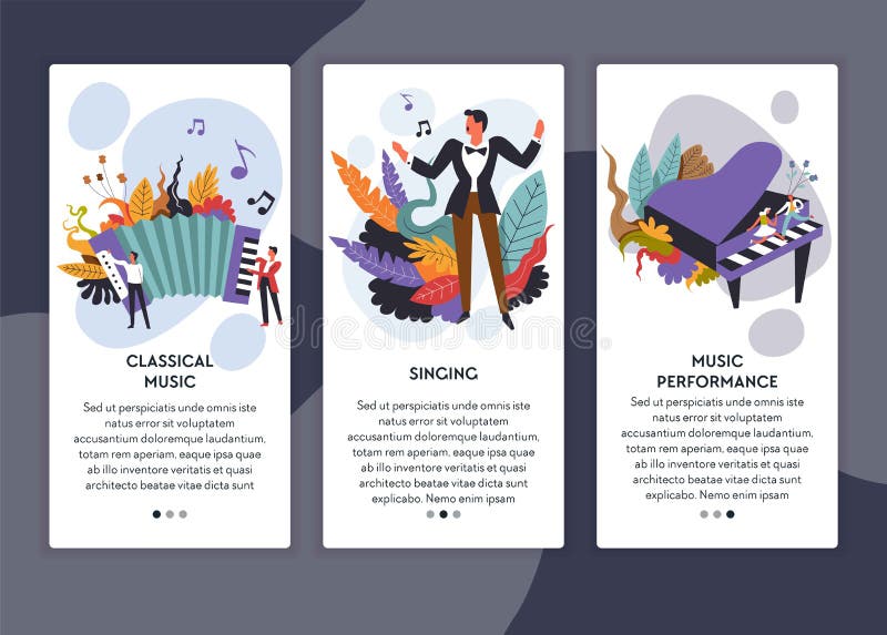 Classical Music Performance and Singing Web Pages Templates Stock ...
