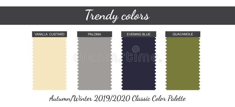 Classical Neutral Colors Palette. Autumn Winter 2019 2020. Vector ...