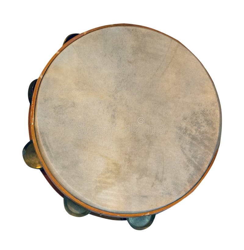 Classical Percussion Musical Instrument Tambourine Isolated on White ...