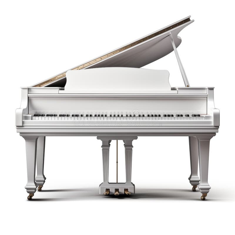 Classical Piano in White Background Stock Illustration - Illustration ...