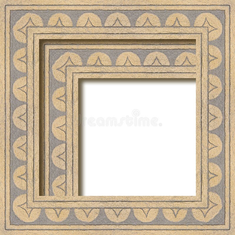 Classical Plaster Frame Against a Wall - Concept with Copy Space Stock ...