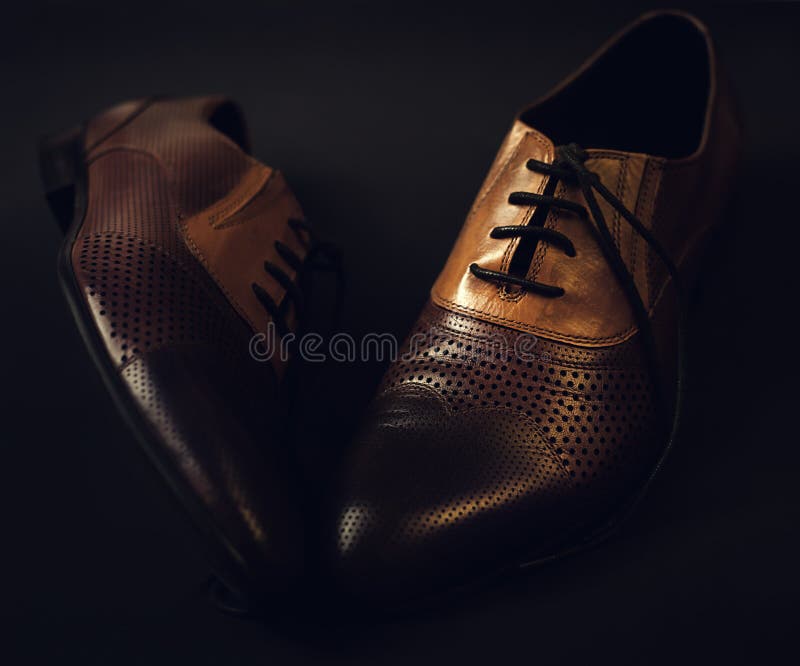 Classical Polished Men`s Shoes Stock Photo - Image of proper, luxury ...