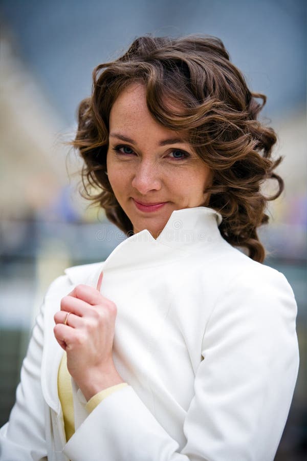 Classical Portrait of Attractive Woman Stock Photo - Image of outside ...