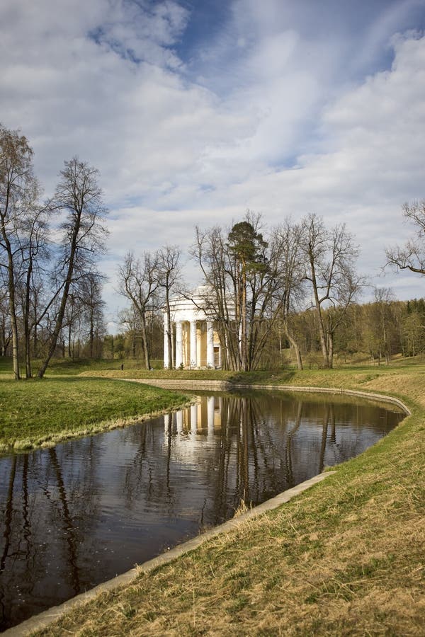 Classical Rotunda Near River Vertical Stock Photo - Image of trees ...