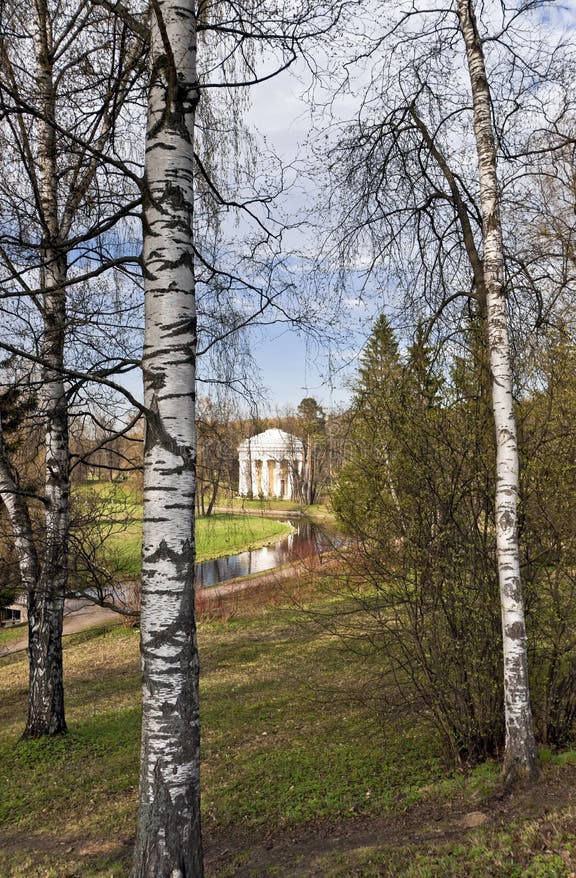 Classical Rotunda in Early Spring Park Stock Photo - Image of rotunda ...
