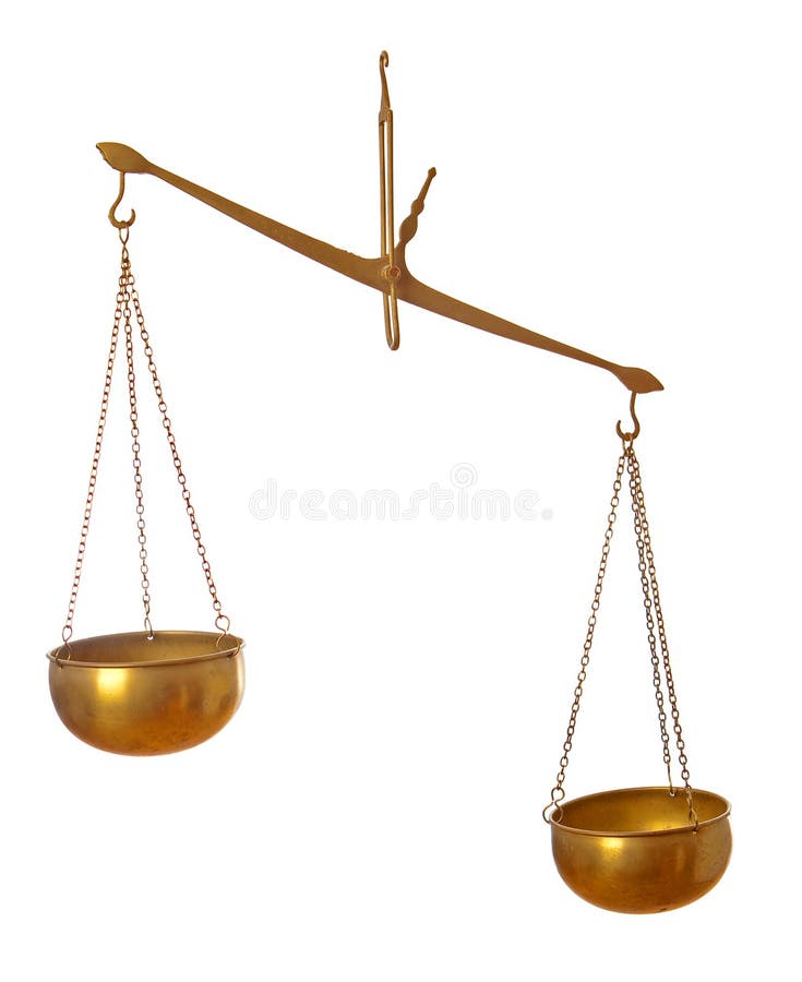 Scales unbalanced stock image. Image of instrument, concepts - 5239109