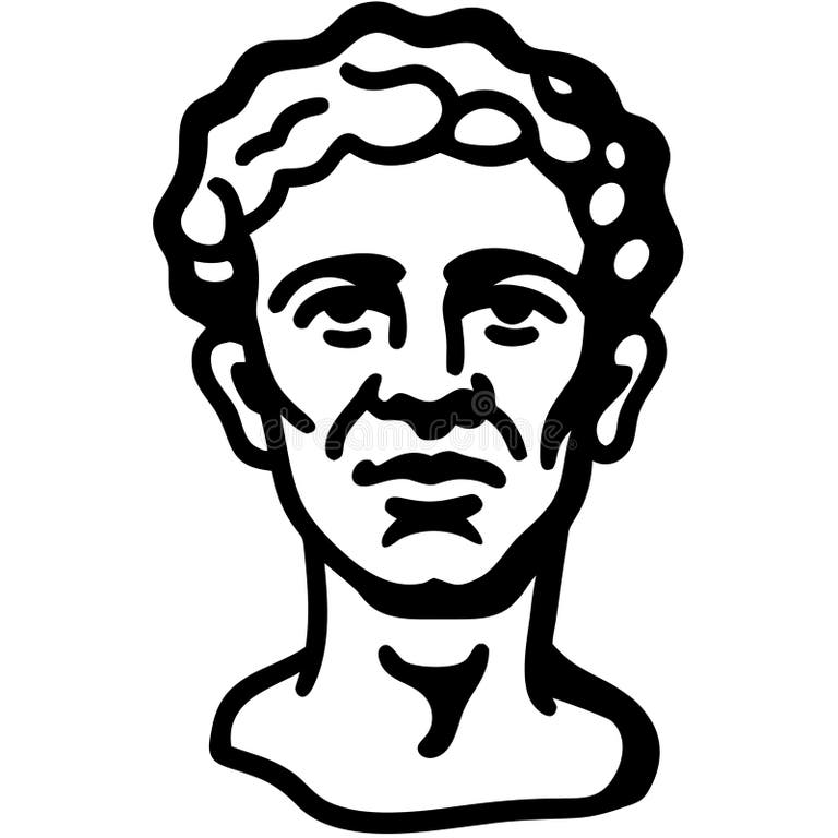 Classical Sculpture Head Vector Art Bust Design for Tattoo and Stock ...