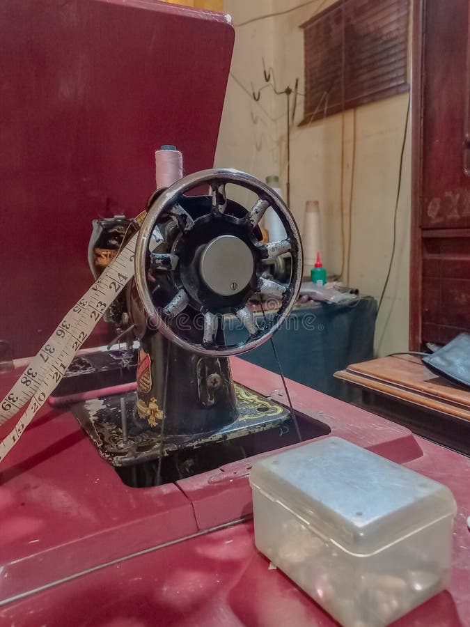 Classical sewing machine stock image. Image of sculpture - 261698057