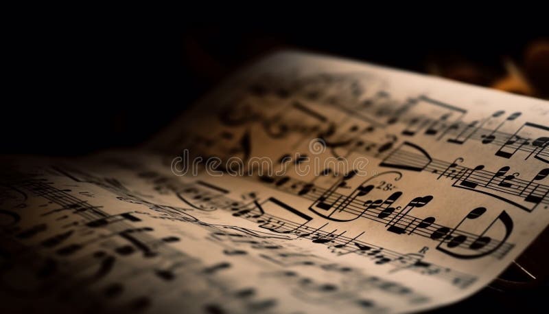 Classical Sheet Music Treble Clef, Musical Notes, Composition Generated ...