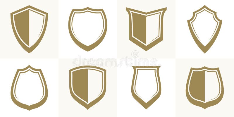 Classical Shields Collection Vector Design Elements, Defense and Safety ...