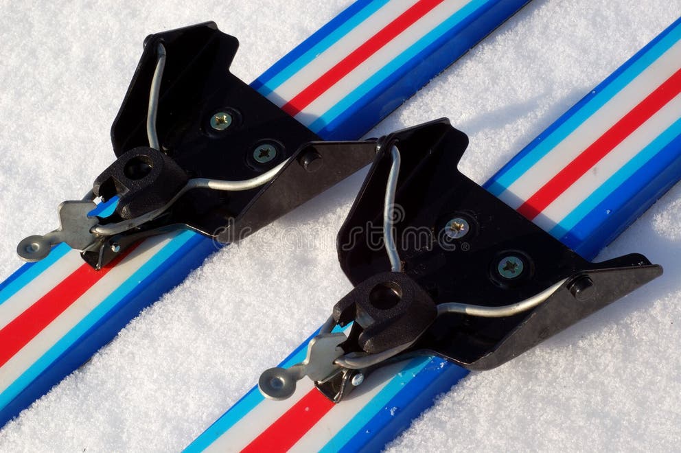 Classical Ski Binding System 75 Mm Stock Photo - Image of skiing ...