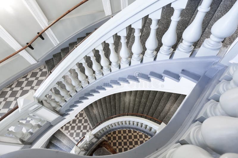 Stairs with balusters stock image. Image of interior - 28018397