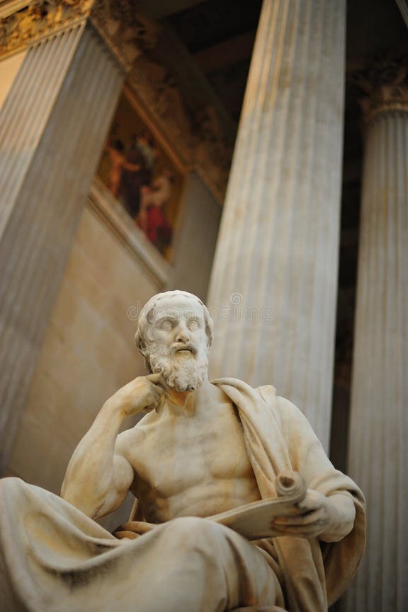 Classical Statue and Columns Editorial Photography - Image of ...