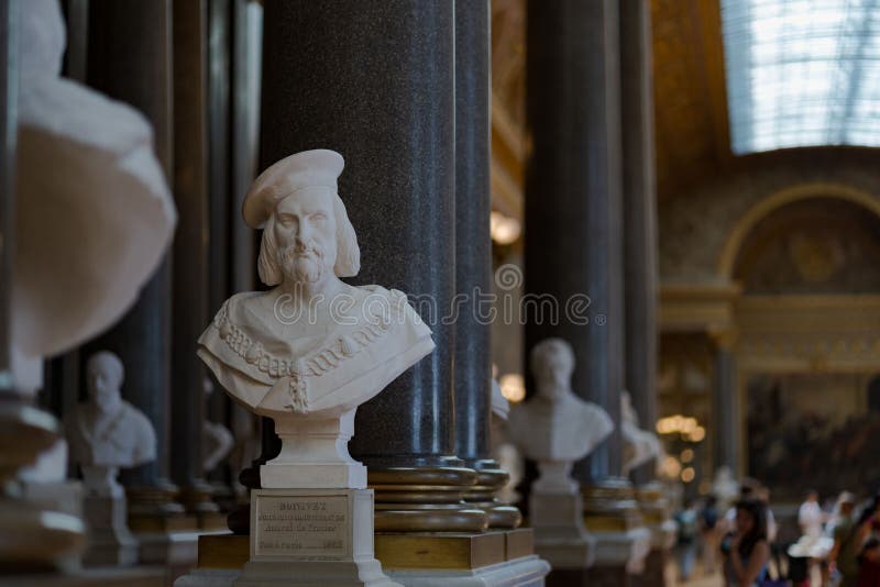 Classical Statue Situated Inside Versailles Corridor in Paris, France ...