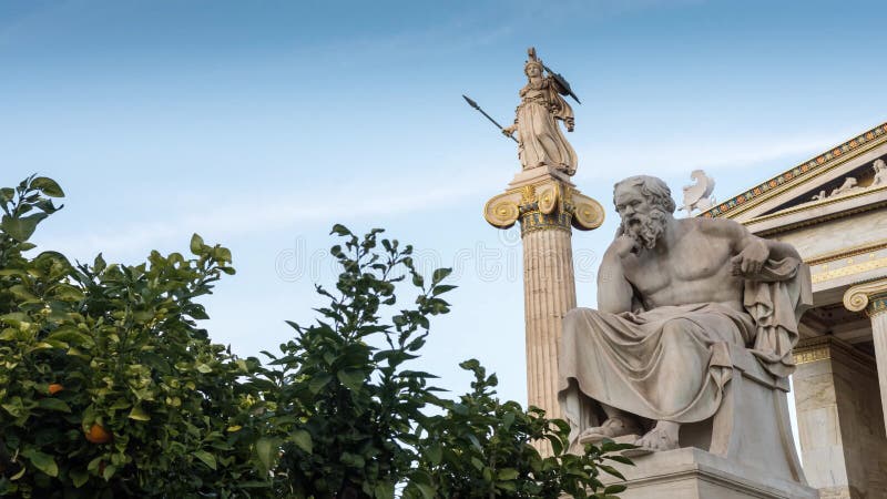 Classical Statue of Socrates from Side Stock Footage - Video of ...