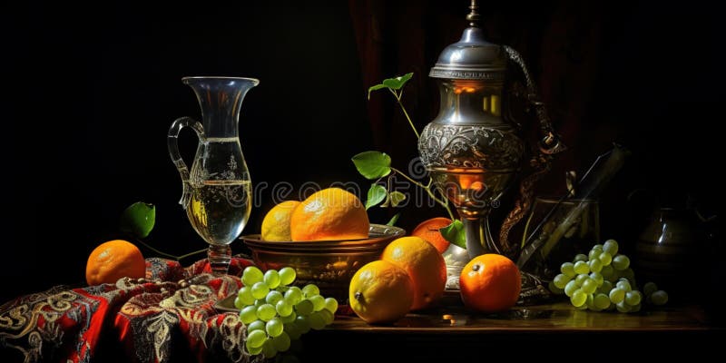 Classical Still Life in Chiaroscuro Stock Photo - Image of ancient ...