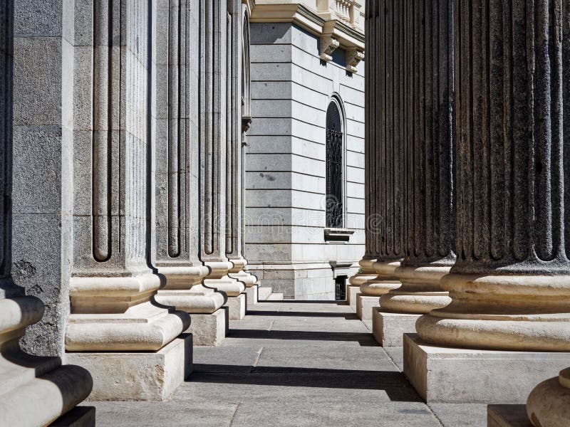 Classical Stone Columns in Historic Architecture. Stock Photo - Image ...