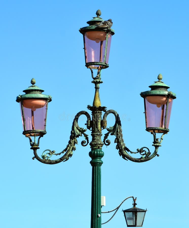 Classical street light stock photo. Image of lamp, fashioned - 166350146