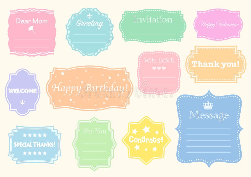 Message frame set stock vector. Illustration of decoration - 99657851