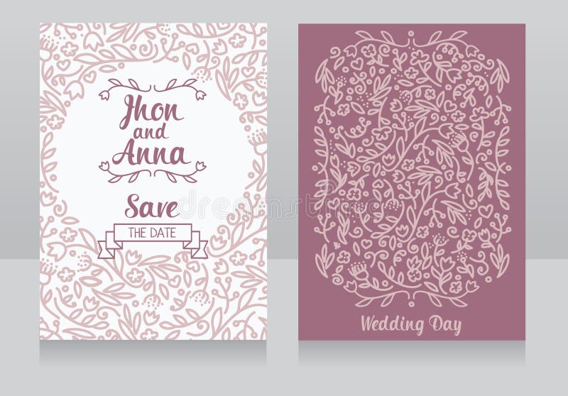 Classical Style Wedding Invitations Stock Vector - Illustration of ...