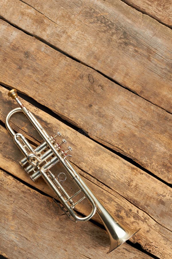 Classical Trumpet and Copy Space. Stock Image - Image of instrumental ...