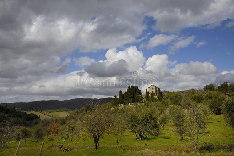 Tuscan farmhouse (Podere) stock photo. Image of nature - 30273554