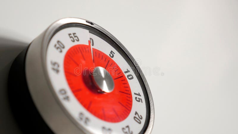 Classical Vintage Kitchen Countdown Timer Close Up, 60 Minutes ...