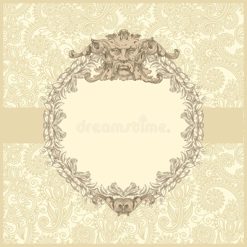 Classical Vintage Old Frame Design Stock Vector - Illustration of ...