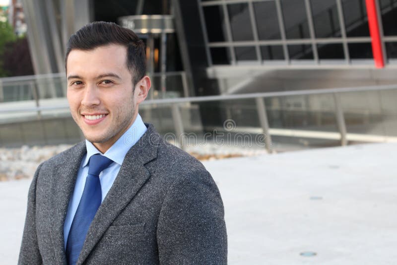 Classically Good Looking Male in Office Space with Copyspace Stock ...