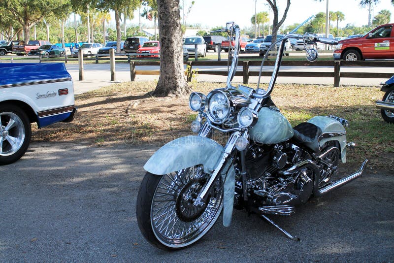 Classically Styled Motorcycle Editorial Stock Image - Image of ...