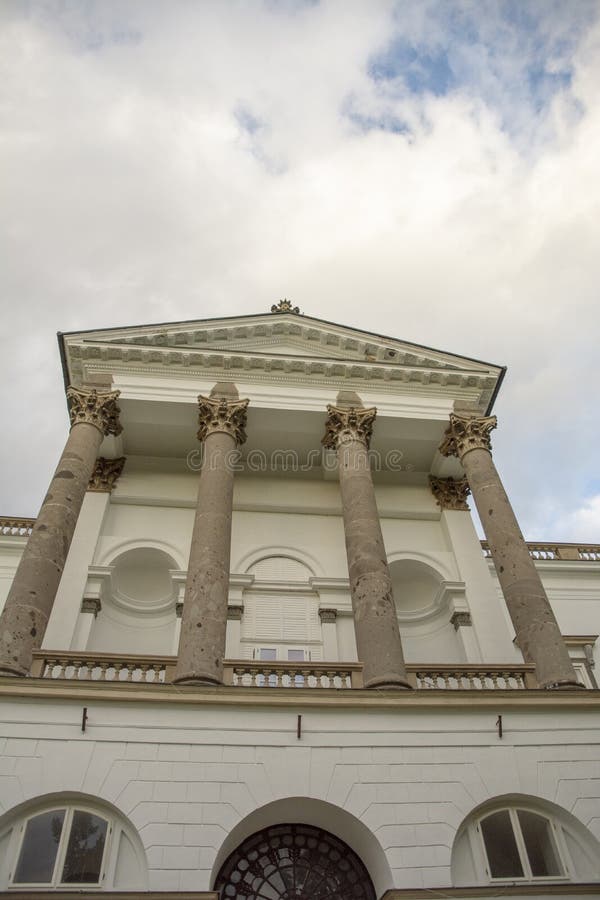 Classicist-style Manor House and Castle in Topolcianky Park. Slovakia ...