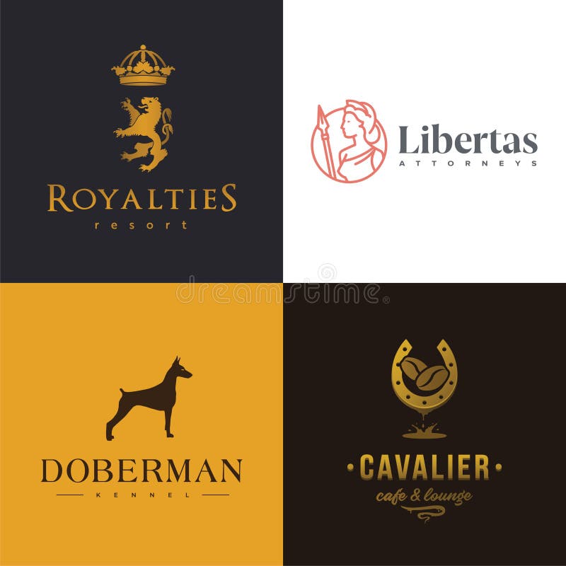 Classic Logo Collection stock vector. Illustration of awesome - 264964947