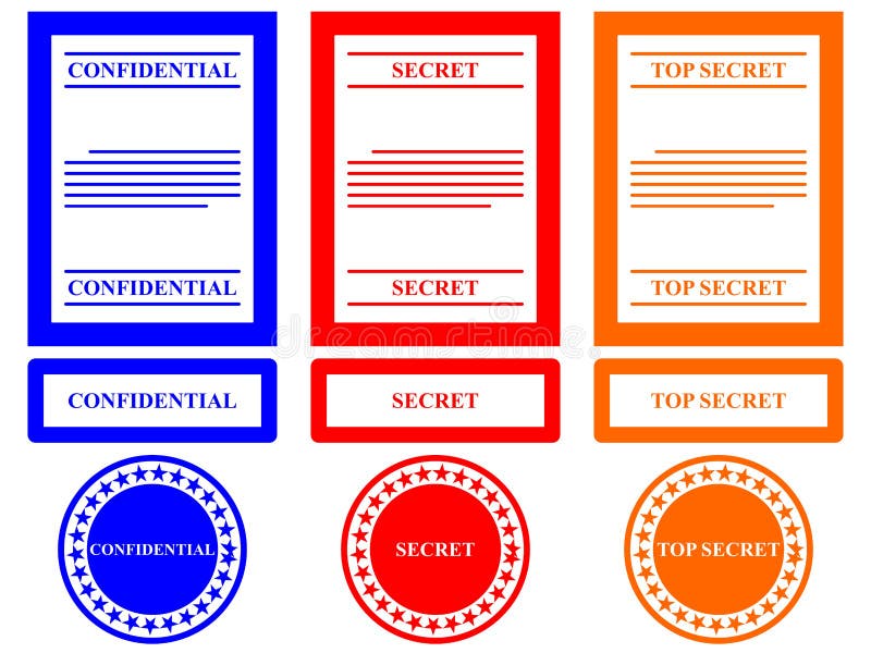 Glowing Red Classified Top Secret Symbol or Stamp Stock Illustration ...